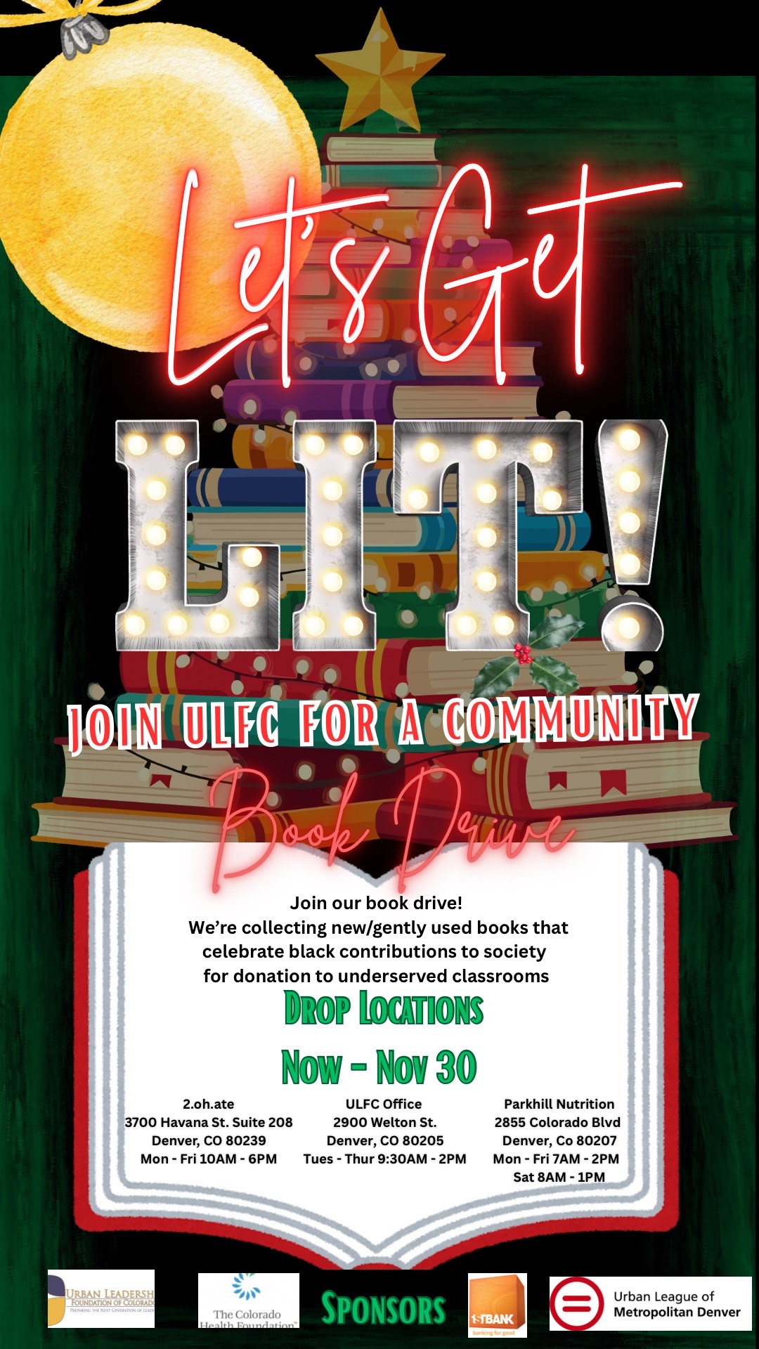 Book Drive – Let’s Get LIT! – 5280 Vibe Events